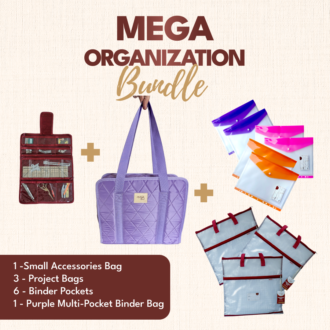 Mega Organization Bundle - with 3 Red Project Bags + Purple Binder Bag ...