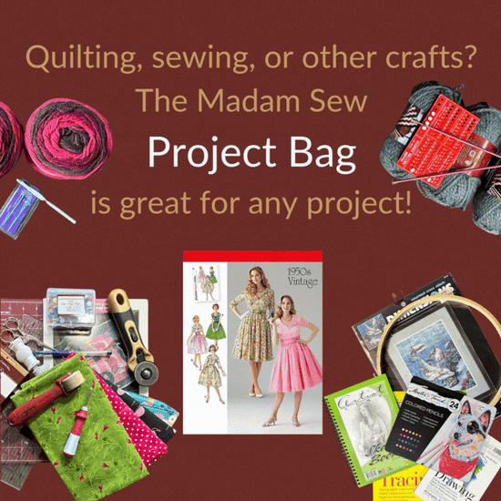 Project Bags for Quilting, Sewing, Knitting and Crochet - 3 Colors ...