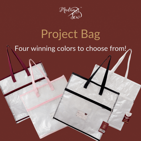 Project Bags for Quilting, Sewing, Knitting and Crochet - 3 Colors ...