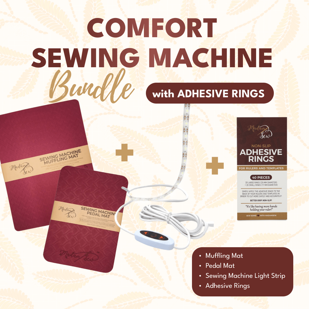 Comfort Sewing Machine Bundle with Adhesive Rings – MadamSew