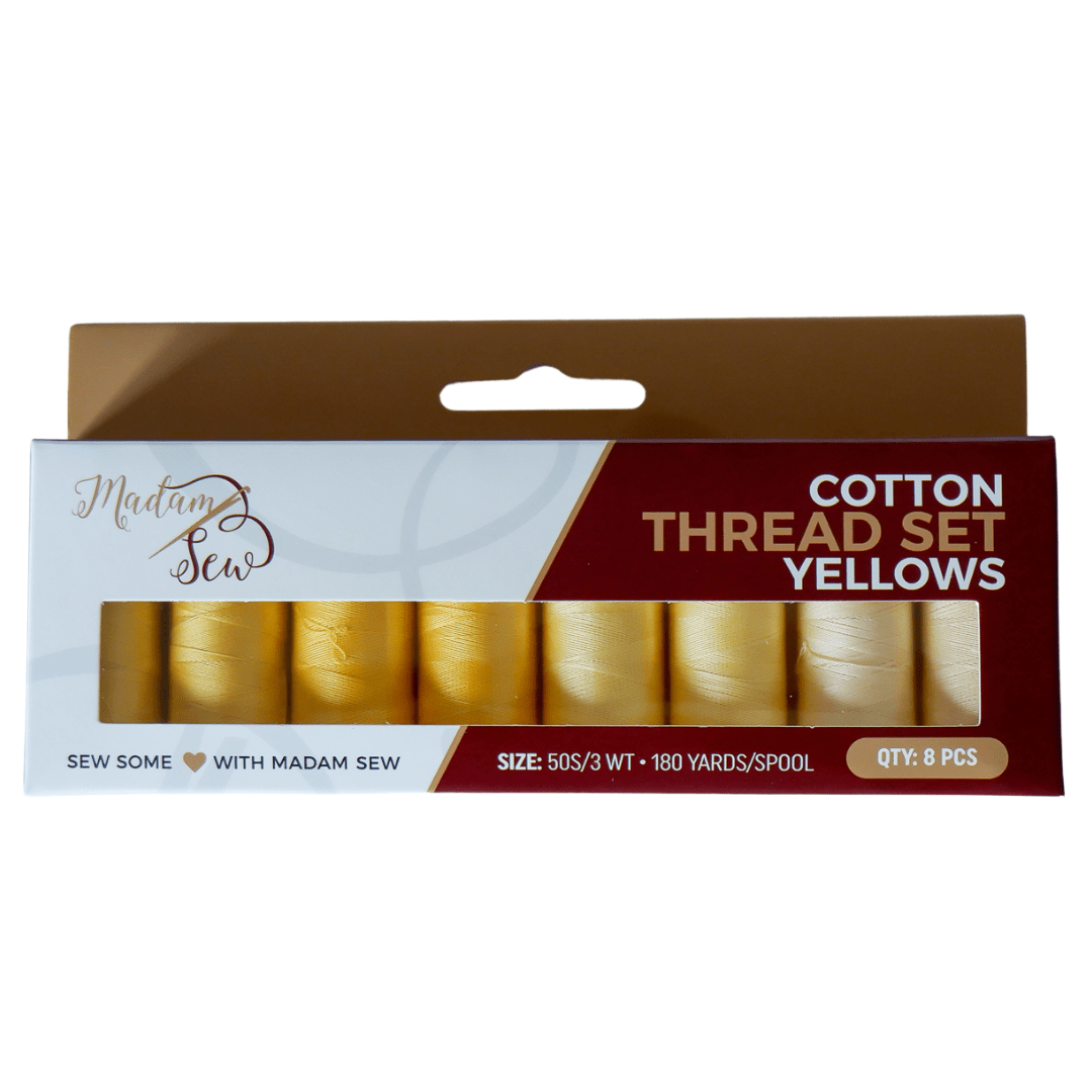 Cotton Thread Set - Yellows - Small spools for Quilting & Sewing – MadamSew