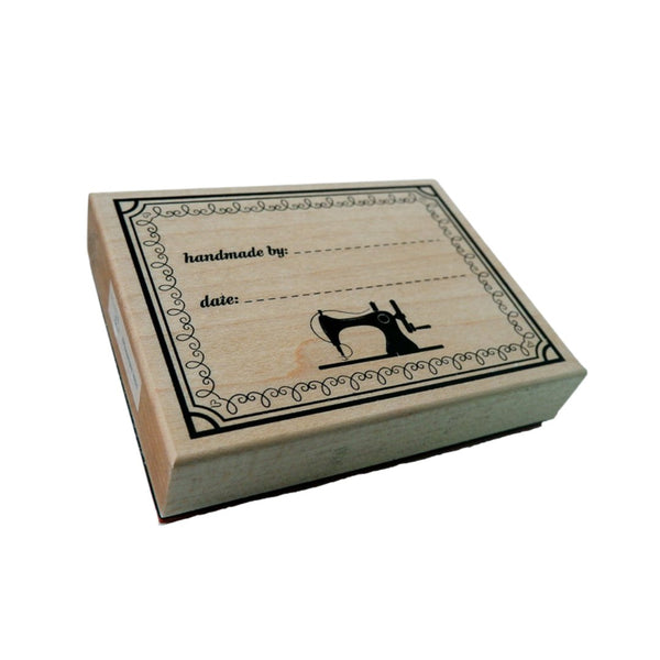 "Handmade By" Fabric Stamp & Permanent Ink Pad Bundle - Black or Brick ...