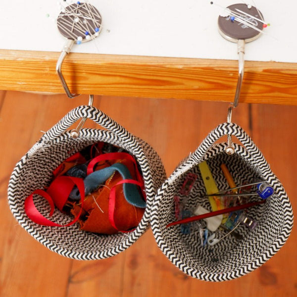 Hanging Scrap Bin with Magnetic Pin Holder – MadamSew