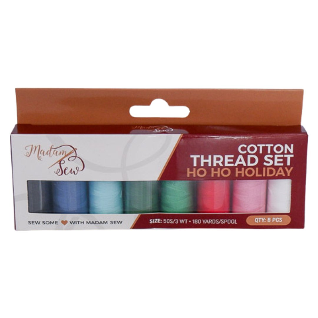 Ho Ho Holiday - Cotton Thread Set - 8 Spools, 180 Yards Each – MadamSew