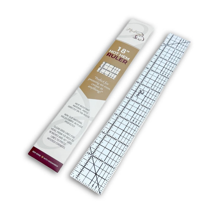 Hot Hem Ruler - 18 Inch Long Ironing Ruler – MadamSew