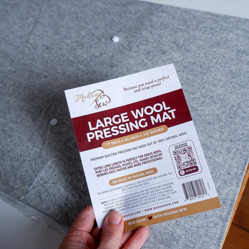 Large Wool Pressing Mat for Sewing & Quilting - 17” x 24” – MadamSew