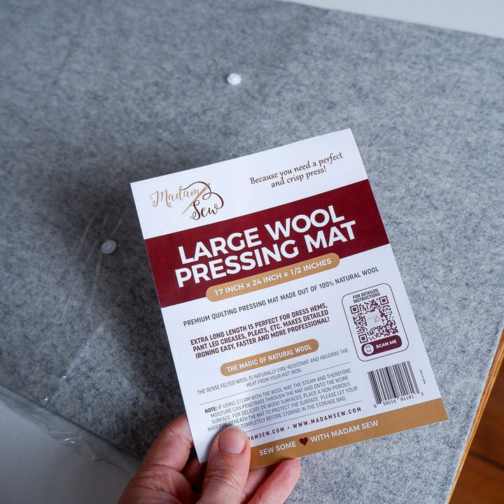 Large Wool Pressing Mat for Sewing & Quilting - 17” x 24” – MadamSew