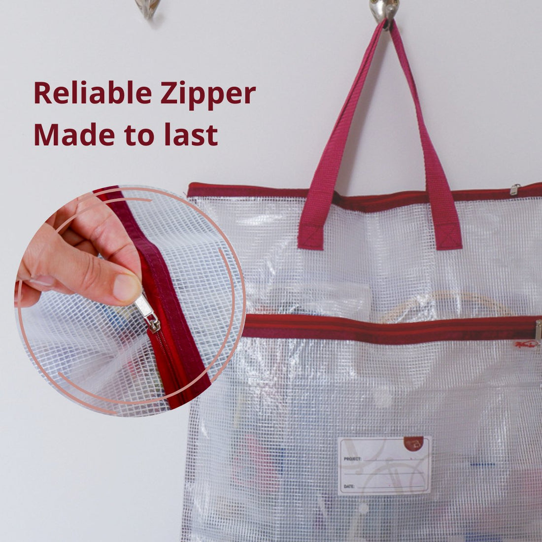 Project Bags for Quilting, Sewing, Knitting and Crochet - 3 Colors ...