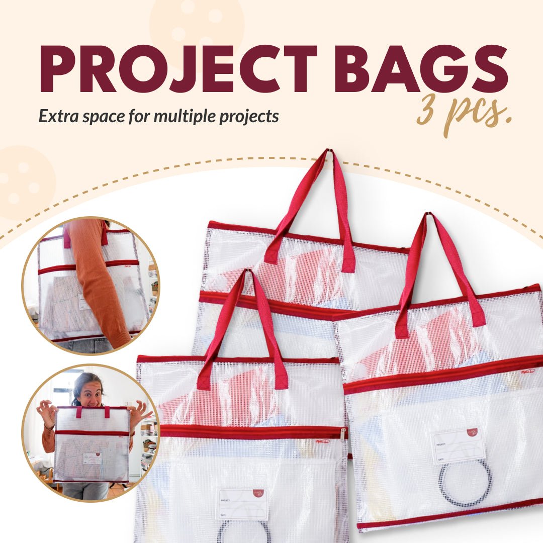 Project Storage Bundle - Project Bags and Binder Pockets – MadamSew