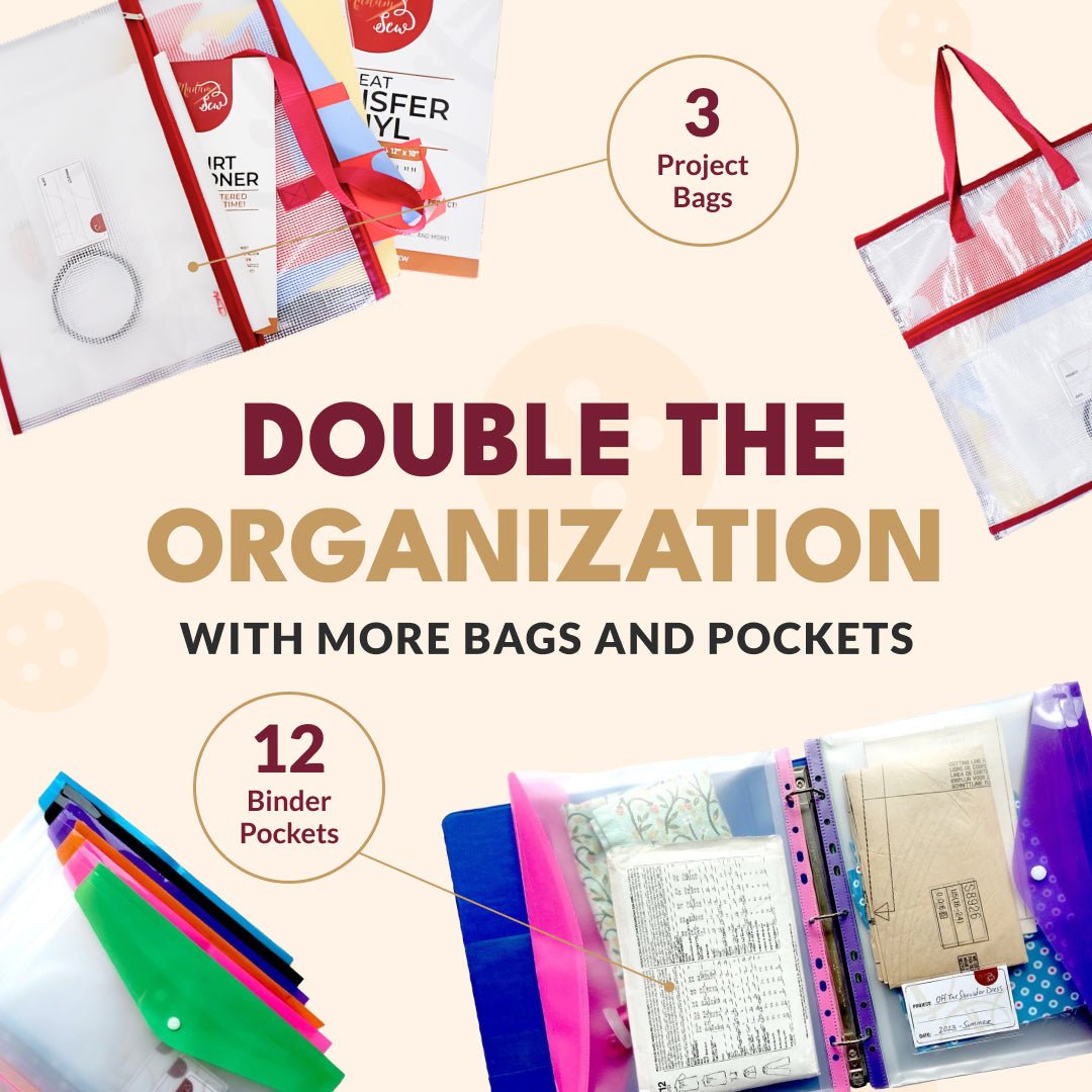 Project Storage Bundle - Project Bags and Binder Pockets – MadamSew