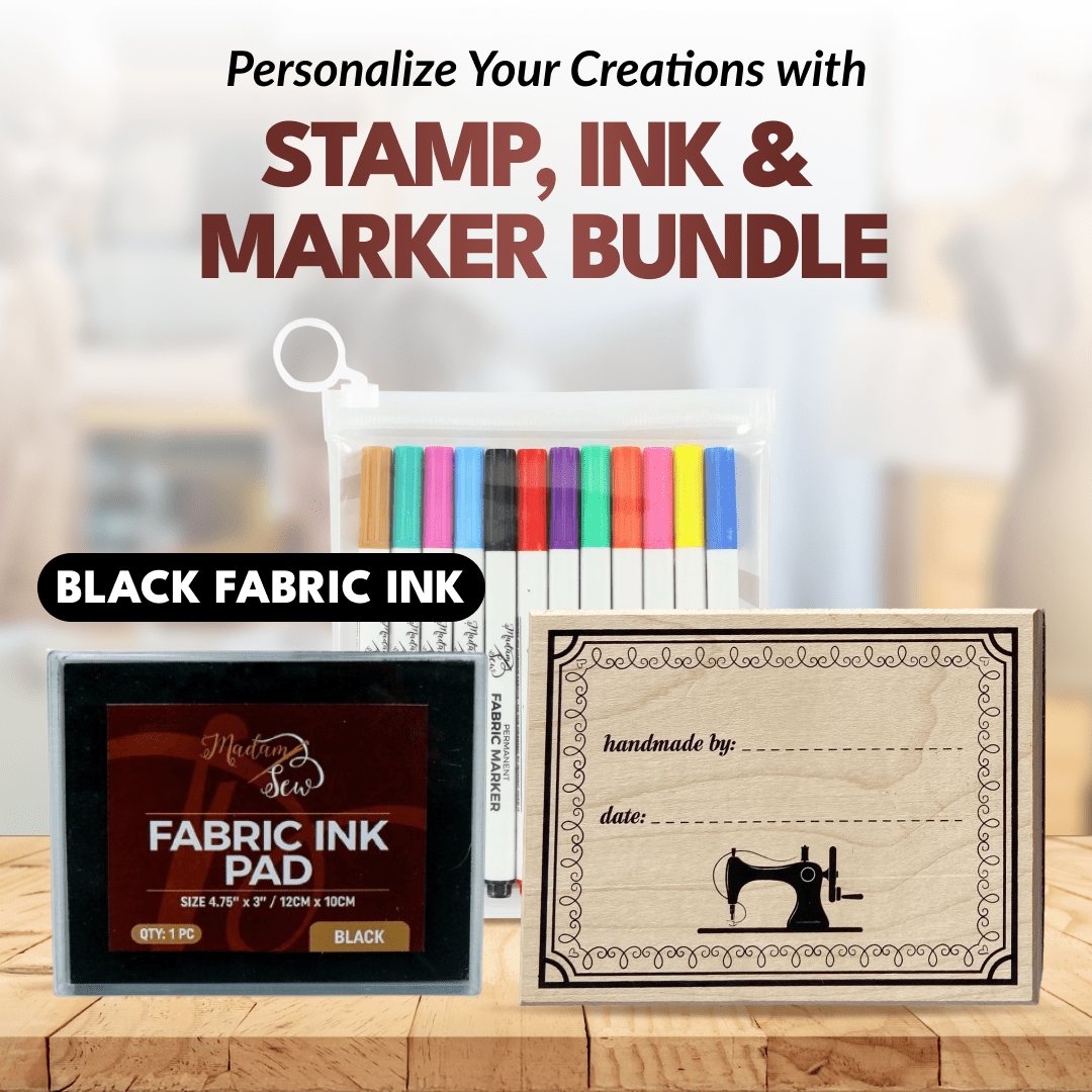 Stamp, Ink & Marker Bundle - Black – MadamSew