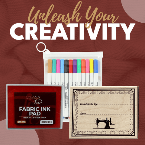 Stamp, Ink & Marker Bundle - Red – MadamSew