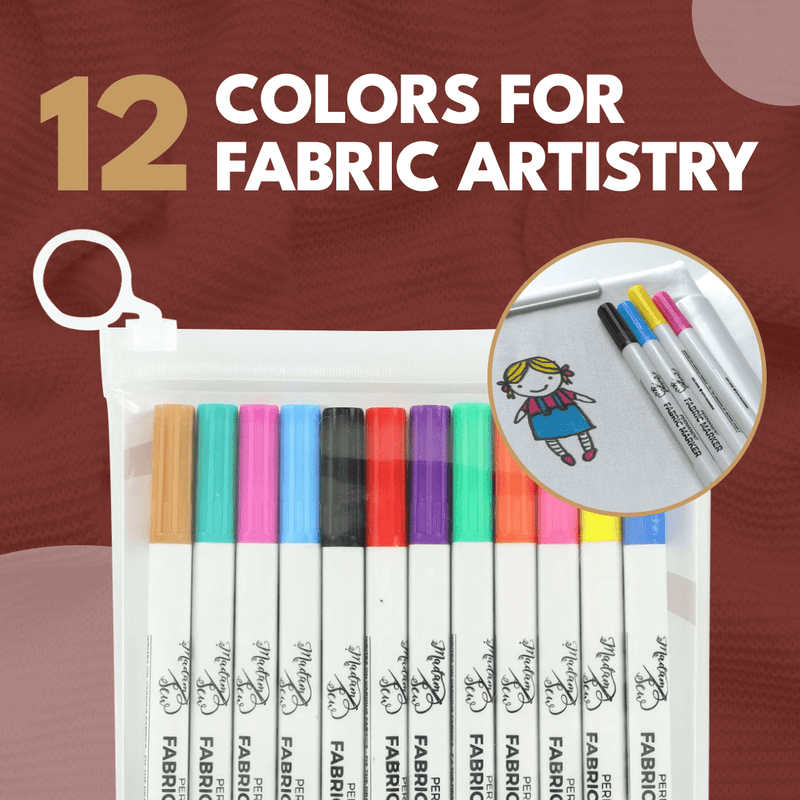 Stamp, Ink pads (Black & Red) & Marker Bundles – MadamSew