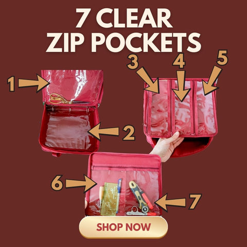The Carry-All Sewing Organizer - Multi-pocket Binder Bag – MadamSew