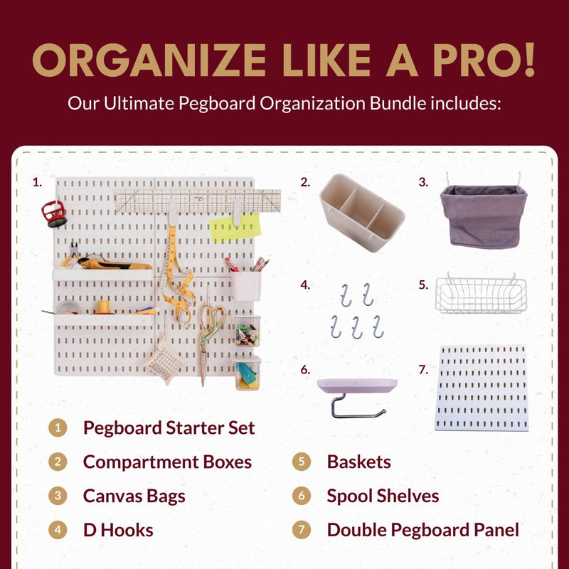 Ultimate Pegboard Organization Bundle – MadamSew