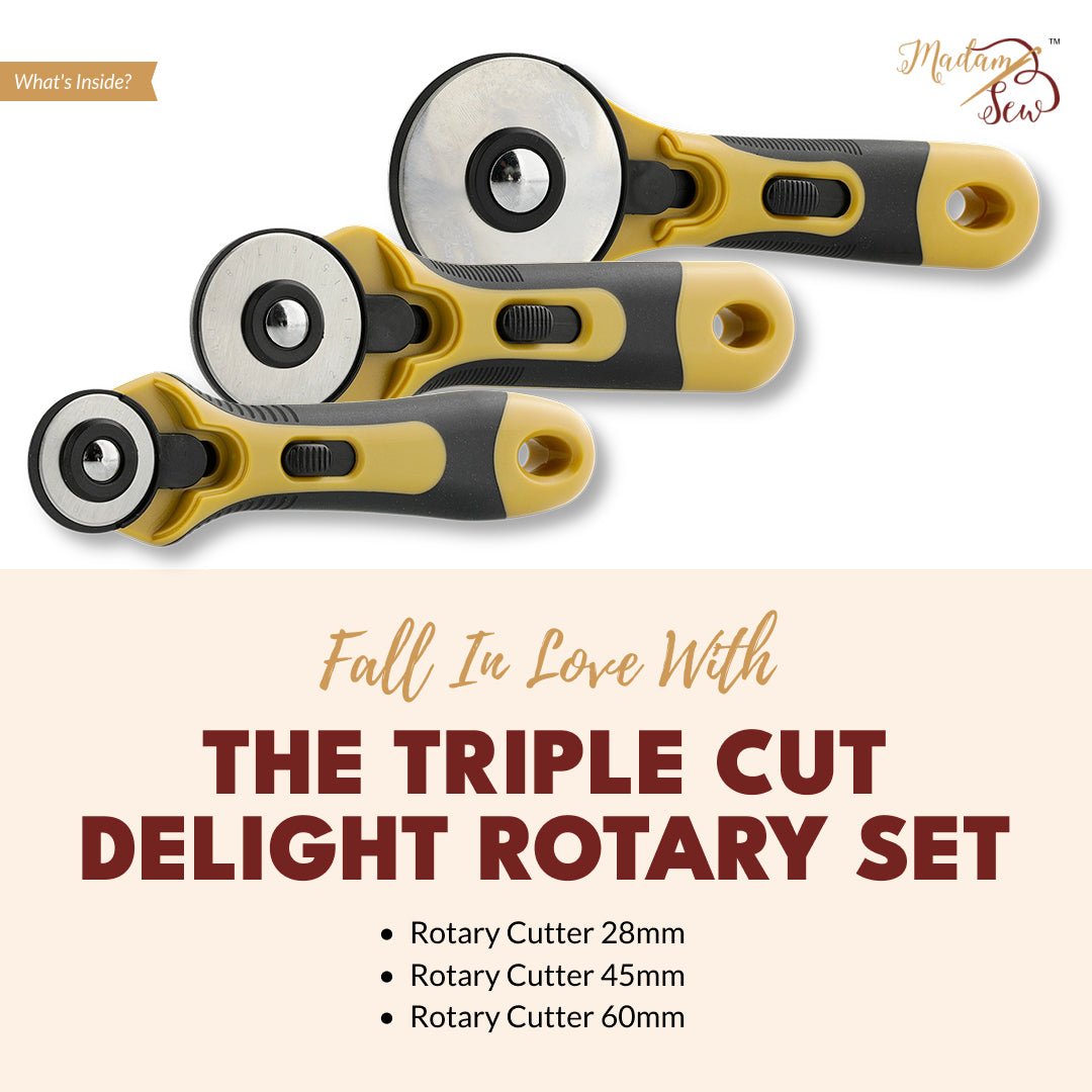 Triple Cut Delight Rotary Cutter Set – MadamSew