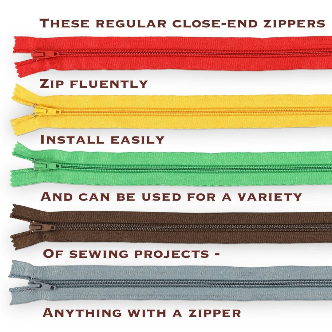 Zippers Sets - 44 pcs/box - 22 colors - 2 sizes – MadamSew