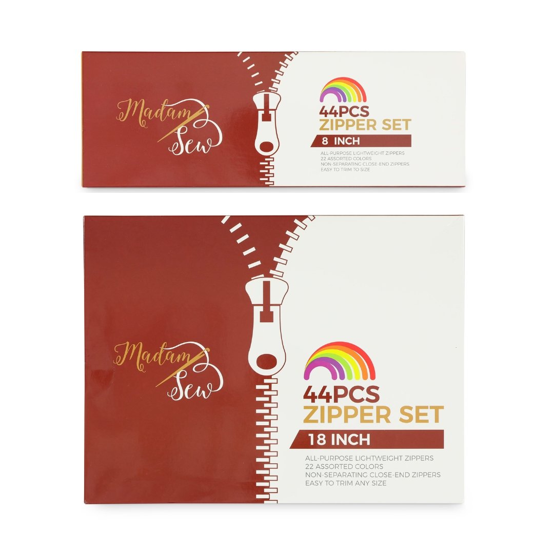 Zippers Sets - 44 pcs/box - 22 colors - 2 sizes – MadamSew