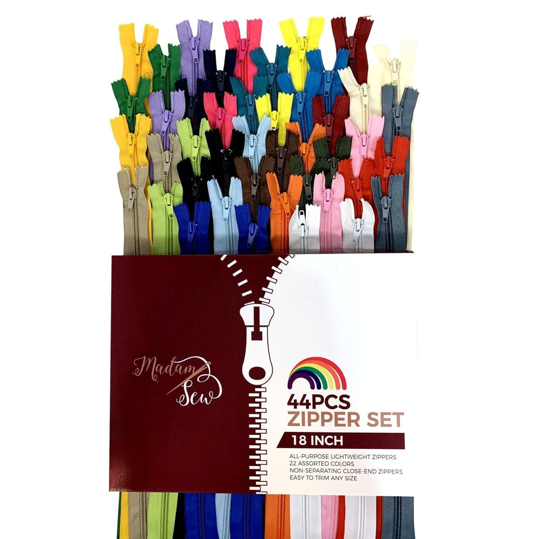 Zippers Sets - 44 pcs/box - 22 colors - 2 sizes – MadamSew